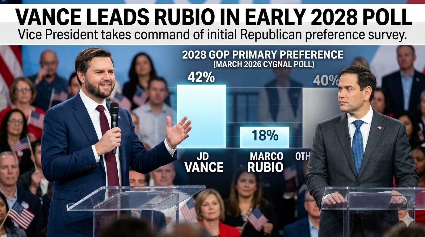 New Poll: JD Vance Leads Marco Rubio in 2028 GOP Primary Preference ...